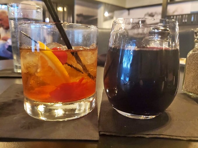Wisconsin's unofficial state ceremony: the brandy old fashioned, muddled with care and served alongside a glass of wine for decision-making flexibility.
