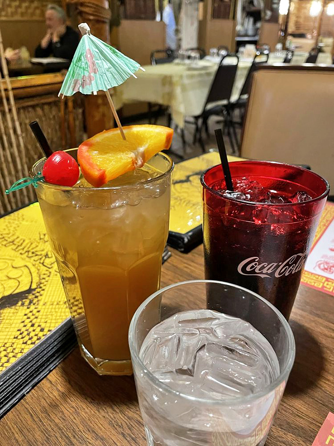 That's not just a Mai Tai—it's vacation in a glass, complete with the little paper umbrella that somehow makes everything taste 30% better.