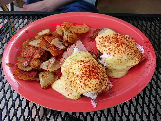 These eggs Benedict with perfectly crisp potatoes prove that hollandaise sauce is basically breakfast's version of a superhero cape.