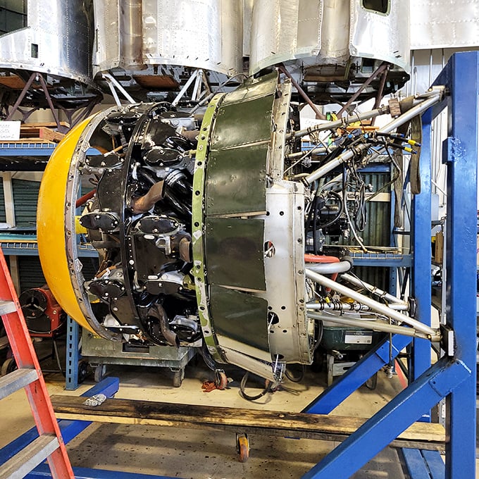 The beating heart of aviation history. This radial engine contains more engineering brilliance than most modern appliances combined. Mechanical poetry in motion.