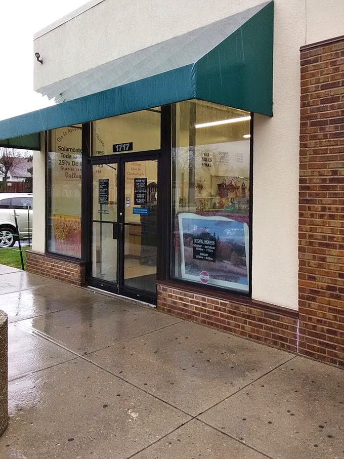 The unassuming entrance belies the wonderland within. Behind these doors, retail therapy meets budget-friendly sustainability in the best possible way.