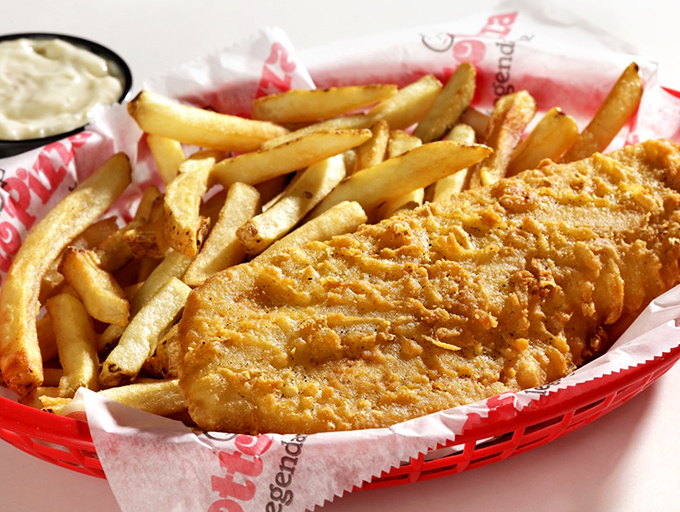 Golden-battered fish alongside perfectly cooked fries&mdash;a classic combo elevated to art form. That tartar sauce isn't just a condiment; it's the perfect supporting actor.