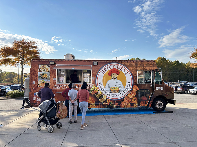 Nothing fuels a shopping expedition like the aromatic temptations of an Indian food truck.
