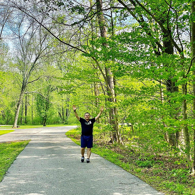 The path practically begs for your footsteps. Some visitors find their zen, others just find a really good spot for their next profile picture.
