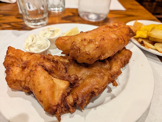 Fish fillets fried to such golden perfection they could make a mermaid consider switching teams just for one bite. 