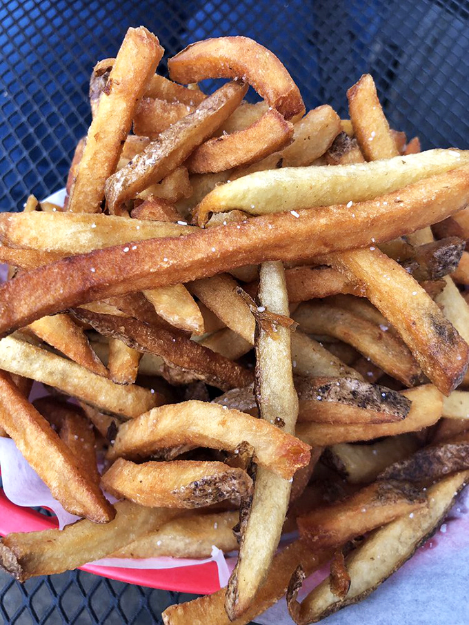 These fries aren't just fried &ndash; they're fulfilling their potato destiny with a golden crispness that makes the perfect audible crunch with each bite.