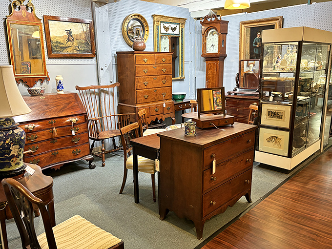 Not just furniture, but time machines with drawers. That highboy chest has witnessed more family secrets than your therapist ever will.