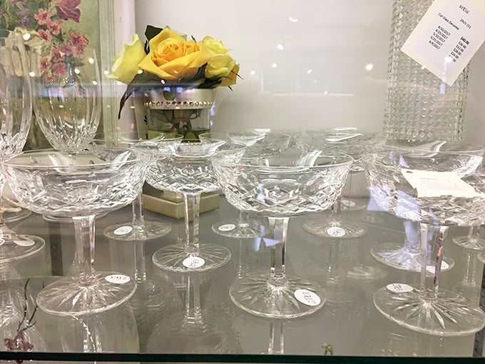 Crystal stemware that makes even tap water feel like a celebration. These glasses have probably toasted more milestones than a graduation ceremony.
