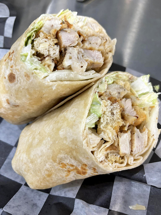 The chicken wrap &ndash; proof that good things come in cylindrical packages. Fresh, satisfying, and portable &ndash; the trifecta of lunch perfection.