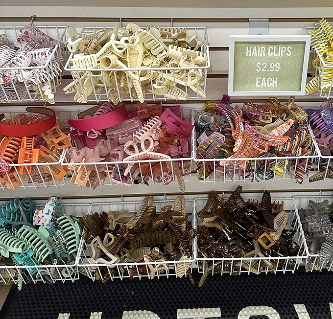 Hair accessories in every hue create a rainbow of possibilities for under three dollars&mdash;the ultimate low-commitment style upgrade.