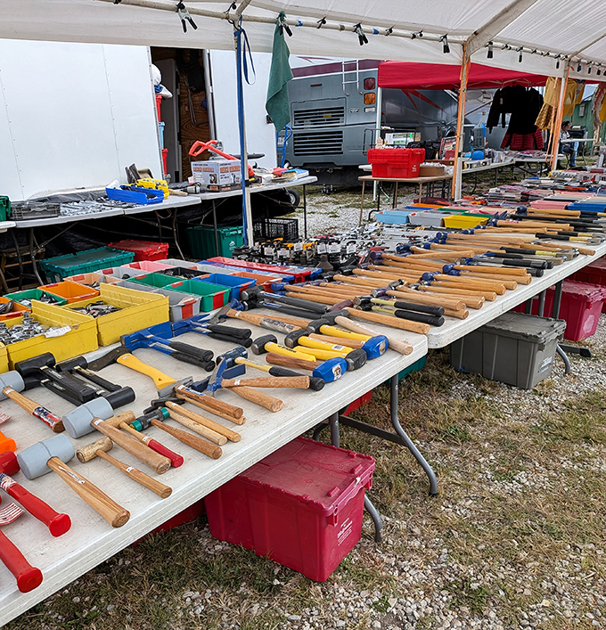 Tool heaven for the DIY enthusiast &ndash; hammers, screwdrivers, and wrenches that have stories to tell and projects yet to complete. 
