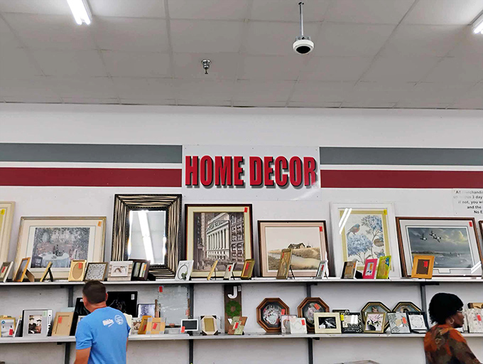 The home d&eacute;cor section offers framed windows into other lives. That pastoral scene might be perfect above your couch&mdash;or delightfully tacky. Either way, it's coming home. 