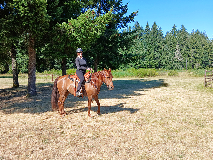 Horseback riding through McIver connects you to Oregon's frontier spirit. Four hooves, endless trails, and not a Zoom meeting in sight.