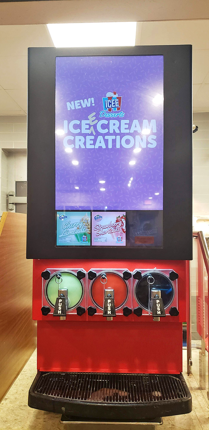 The ICEE machine offers colorful frozen drinks that'll transport you straight back to childhood, one brain-freeze-inducing sip at a time.
