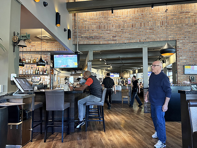 The bustling heart of Hill Street Cafe, where friendly staff and satisfied customers create that perfect neighborhood vibe. Everyone looks at home here.