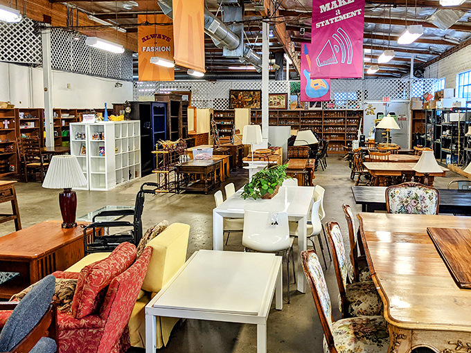 The expansive interior reveals itself like a department store designed by someone who values both organization and serendipitous discovery.