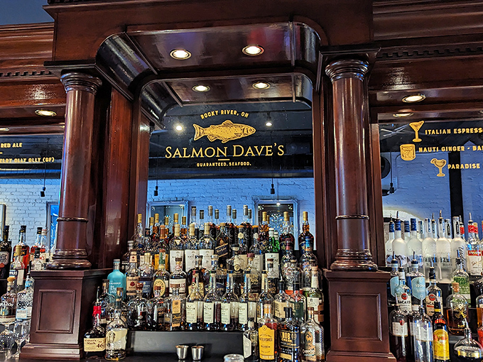 The nautical compass inlaid in the floor isn't just decoration &ndash; it's pointing you toward your next seafood adventure.