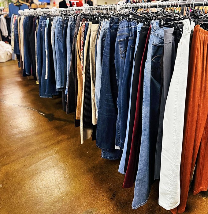 The denim rainbow! From dark wash to light, these jeans have already done the hard work of breaking in for you.