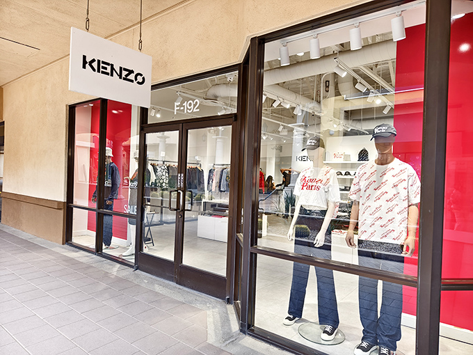 Kenzo's sleek storefront showcases Parisian chic in the California desert&mdash;proof that fashion finds its way to unexpected places at unexpected prices.