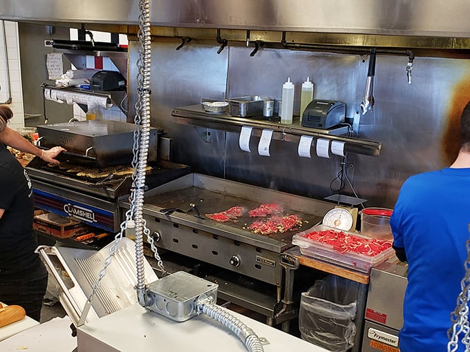 Where the meat meets the heat. This grill has probably seen more action than most Broadway stages.