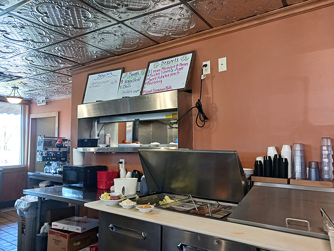 The kitchen's command center&mdash;where breakfast dreams come true and the magic happens without fanfare or pretension.