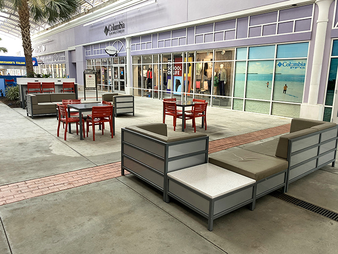 Thoughtfully designed seating areas provide retail recovery zones&mdash;where relationships are saved and shopping strategies recalibrated between store conquests.