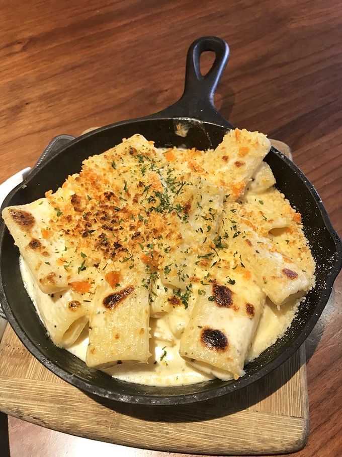 Mac and cheese that's achieved the perfect crispy-to-creamy ratio&mdash;the kind that makes you want to build a tiny house and live inside it.