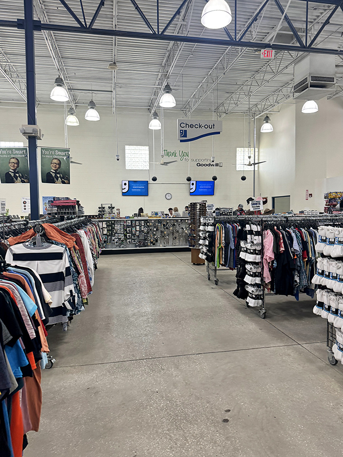 The cathedral of secondhand shopping, where high ceilings and organized racks create a surprisingly serene bargain-hunting experience.