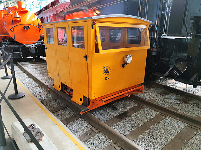 The bright yellow motor speeder&mdash;affectionately known as a "track rabbit"&mdash;served as the railroad worker's faithful commuter vehicle.