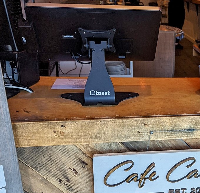 Modern technology meets old-world cooking. That wooden counter has seen more food dreams come true than a cooking show marathon.