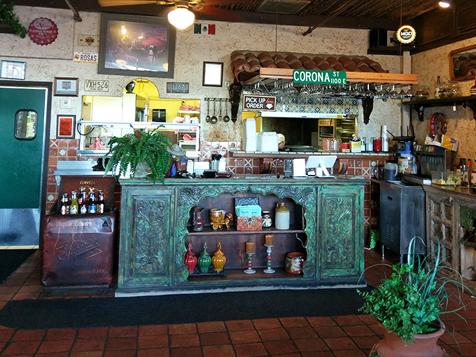 The order counter doubles as a gallery of Mexican folk art, where your food dreams are translated into kitchen-bound reality.