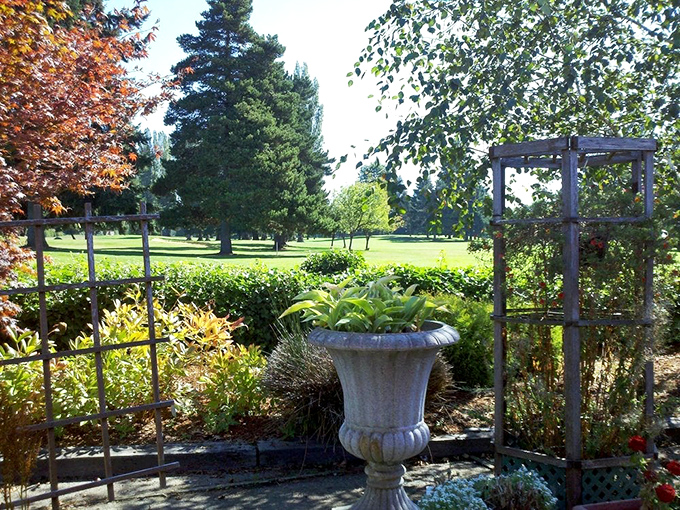A garden oasis waiting just outside. Where your coffee can be accompanied by birdsong and gentle breezes.