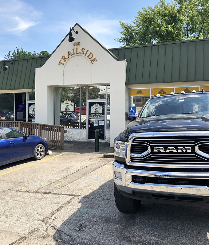 The Trailside's entrance promises simple pleasures without pretension. No fancy valet required&mdash;just an appetite and appreciation for the authentic.