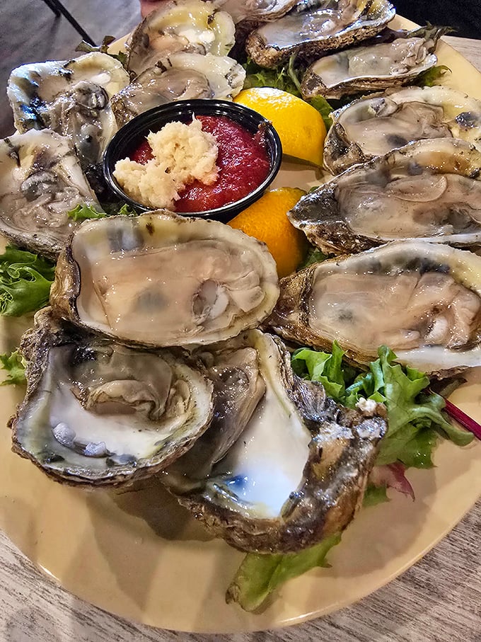 These oysters aren't just served; they're presented like the jewelry of the sea they truly are.