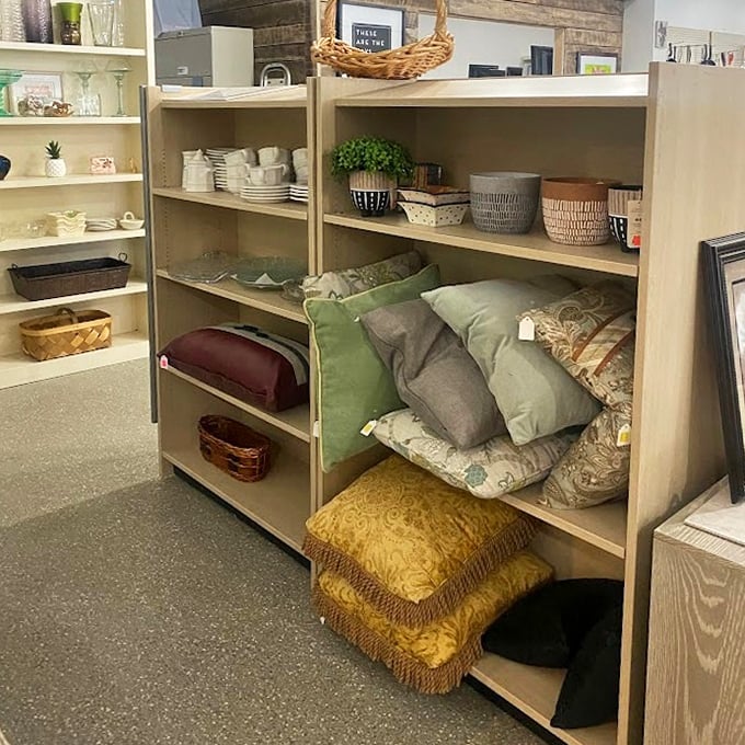 The home d&eacute;cor section offers pillows in every shade of "I saw this in a magazine once" and baskets for organizing good intentions.