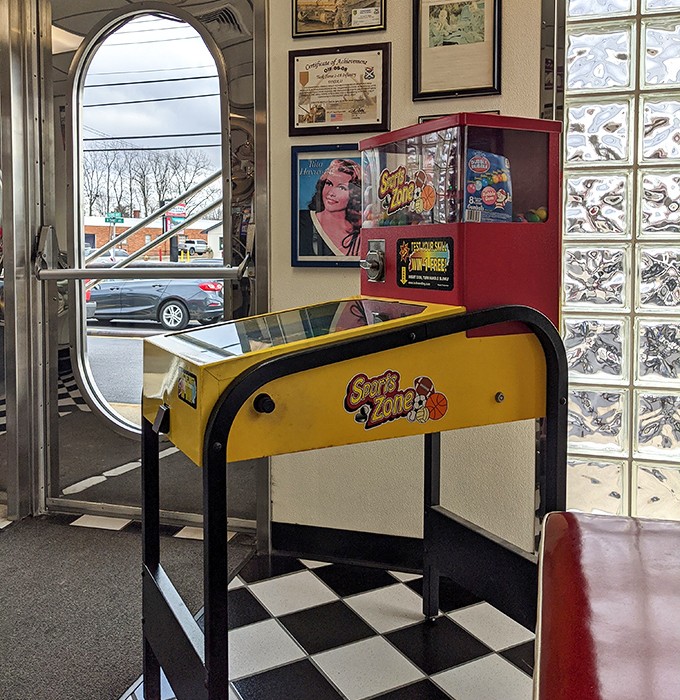 The pinball machine by the door&mdash;providing entertainment while you wait and an excuse to linger after you're stuffed.