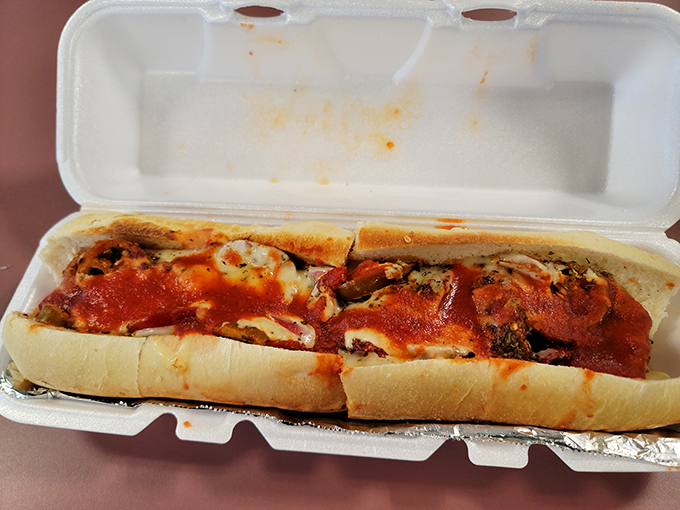 The meatball sandwich: where tomato sauce meets melted cheese in a relationship so perfect it should have its own romance novel.