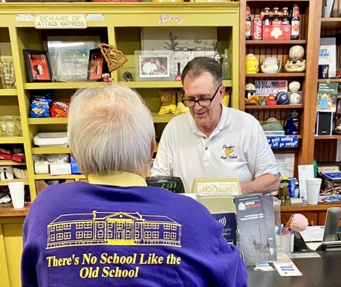 That "No Checks" sign tells you everything about how long this place has been around. Some things change, but the commitment to good food remains.