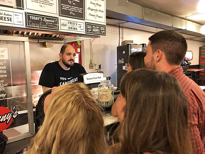 The moment of truth: placing your order. Choose wisely, for your lunch happiness hangs in the balance.