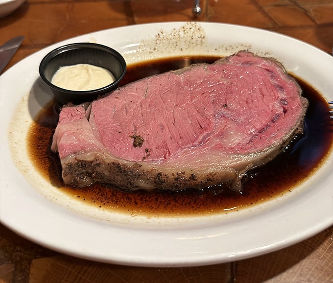 Prime rib that's practically blushing with perfection. That horseradish cream isn't just a condiment&mdash;it's the perfect foil to rich, mineral-forward beef.
