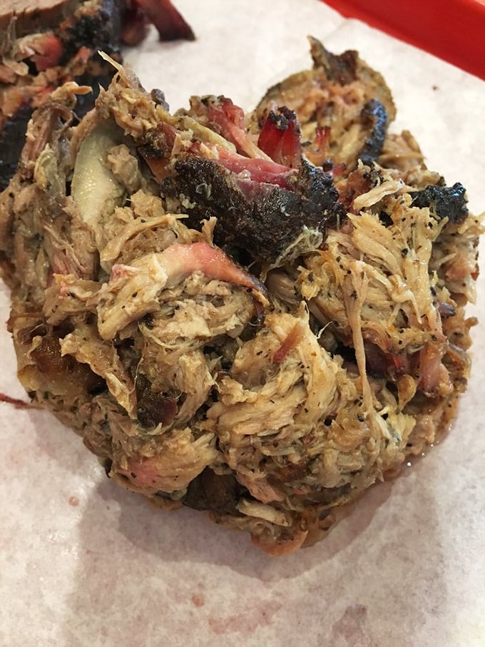 Pulled pork with that perfect mix of bark and tender meat&mdash;the BBQ equivalent of hitting the jackpot.