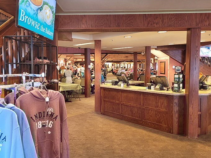 The entrance area seamlessly blends restaurant, bakery, and gift shop&mdash;a trifecta of temptation that ensures you won't leave empty-handed.