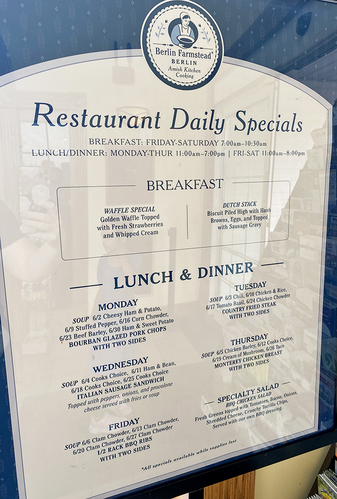 Daily specials that solve the eternal "What's for dinner?" question with answers that always satisfy.