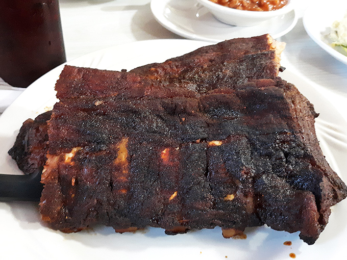 Ribs with a bark so perfect you'll want to frame them before eating. That smoke ring isn't just for show&mdash;it's the barbecue equivalent of a Michelin star.