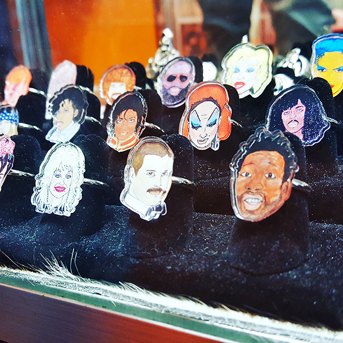 These pop culture pins aren't just accessories; they're tiny billboards announcing your excellent taste in music, movies, and ironic nostalgia.