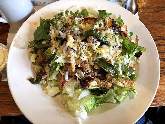 A salad that doesn't apologize for being healthy&mdash;it's too busy showing off its grilled chicken and fresh greens with unabashed confidence.