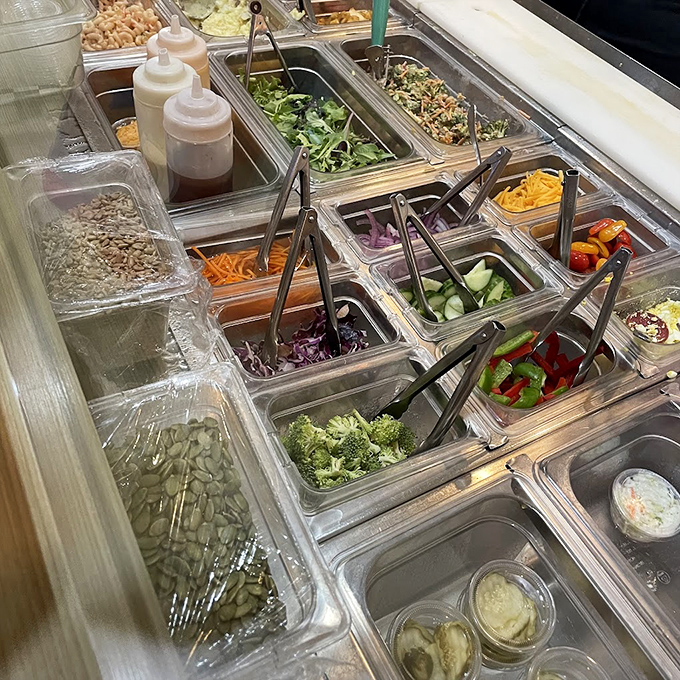 A salad bar for the barbecue joint that understands balance. Though let's be honest&mdash;those vegetables are mostly there to make you feel better about ordering more meat. 