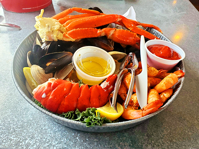 The seafood tower that makes grown adults gasp with delight. Crab legs, shrimp, and shellfish galore&mdash;it's like Christmas morning for seafood lovers.