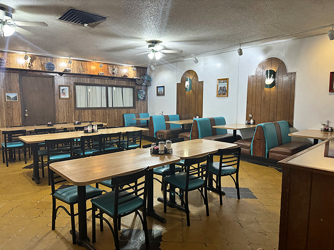 A dining room that hasn't changed much since the Carter administration, and that's exactly why we love it&mdash;comfort doesn't need updating.