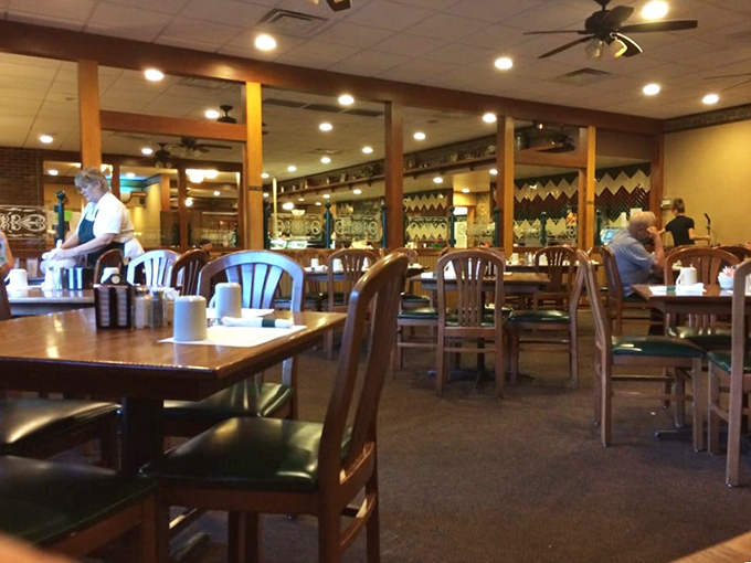 The dining room hums with the pleasant buzz of conversation, silverware clinks, and the occasional "pass the syrup" request.